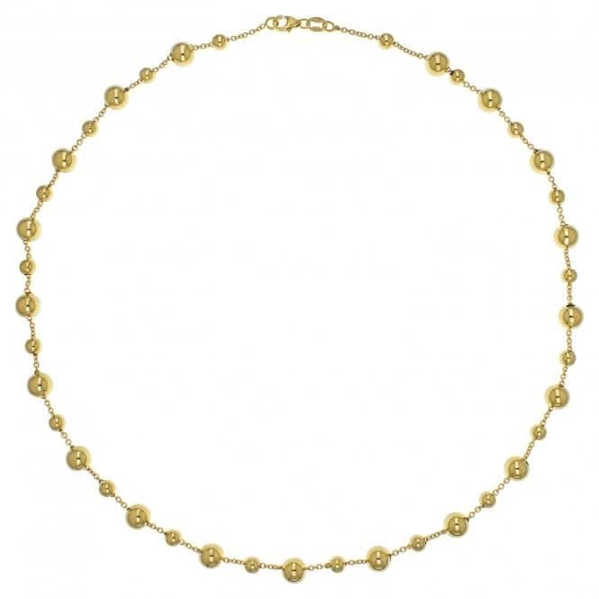 Luxury 9ct Yellow Gold Beaded Necklet – Acotis Diamonds