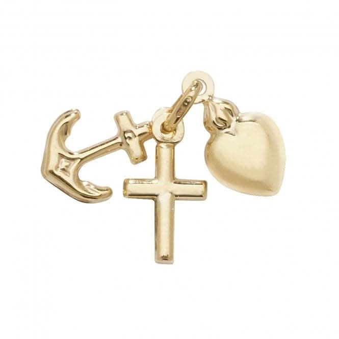 Gold Jewellery 9ct Yellow Gold Faith/Hope/Charity Pendant PN207 ...