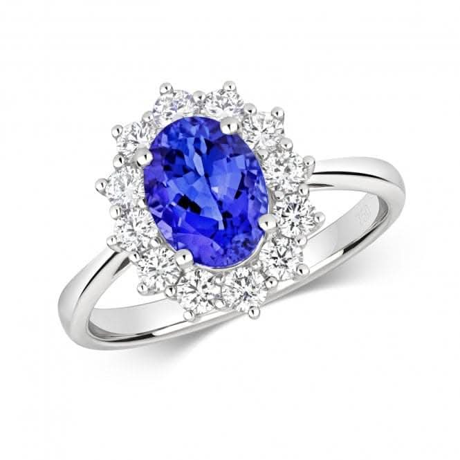 Gemstones Diamond Cluster Oval Tan Ring RDQ431WT – Acotis Diamonds