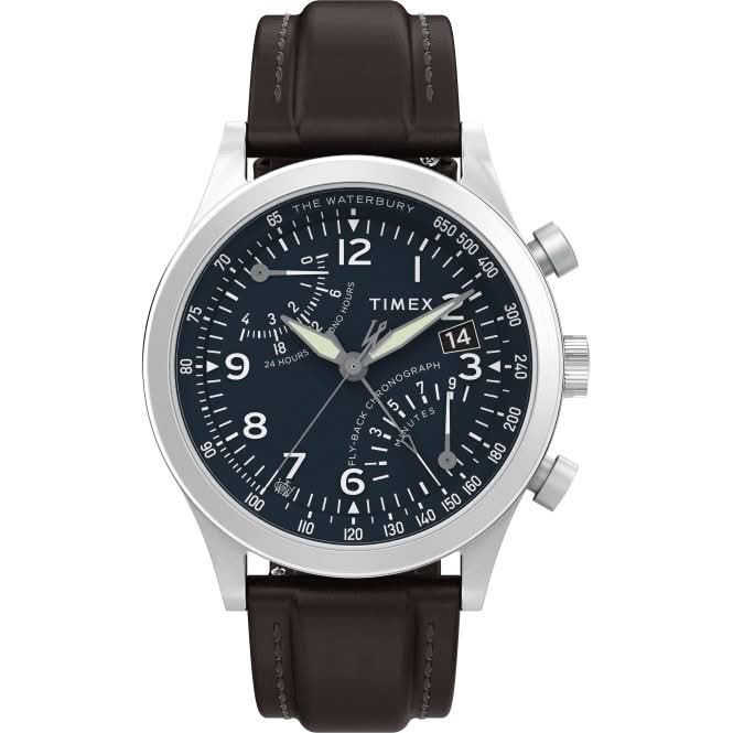 Timex Waterbury Blue Chronograph Watch – Acotis Diamonds