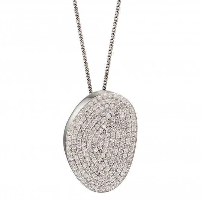 Fiorelli Silver Organic Shape Full Pave Pendant P4893C – Acotis Diamonds
