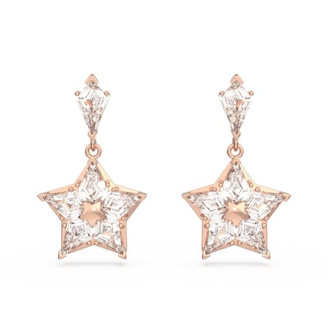Swarovski Stella Drop Kite Cut Star White Rose Gold-Tone Plated ...
