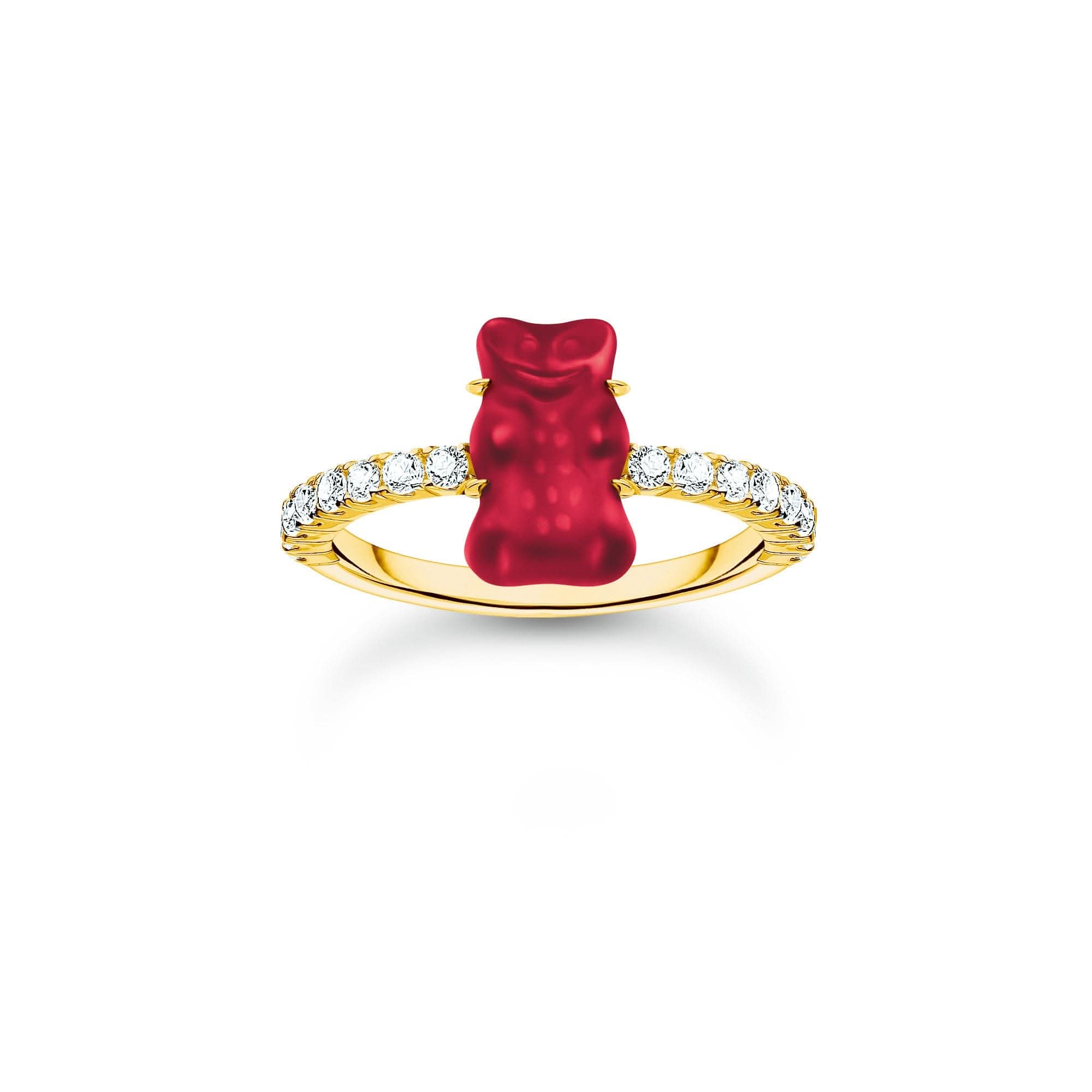 Thomas Sabo Sterling Silver HARIBO Gold Plated Zirconia Red Goldbears ...